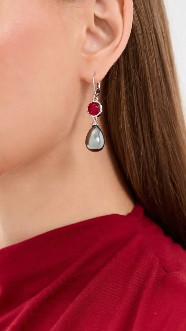 LUV AJ The Theodora Tahitian Pearl Hook Earrings