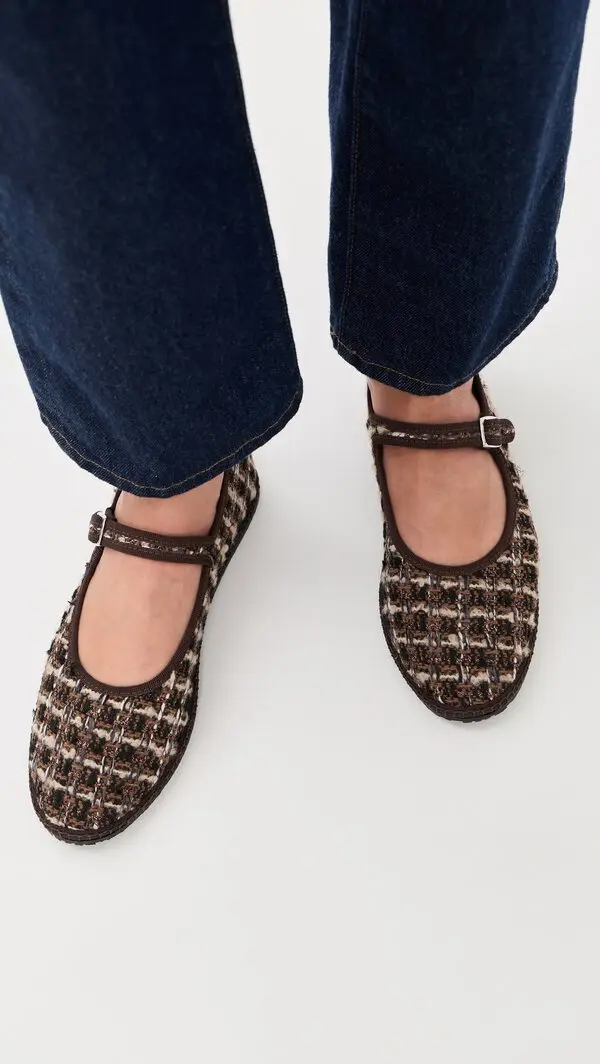 VIBI VENEZIA Mary Jane Tweed Flats