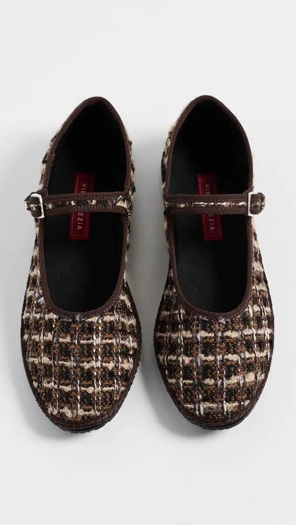 VIBI VENEZIA Mary Jane Tweed Flats