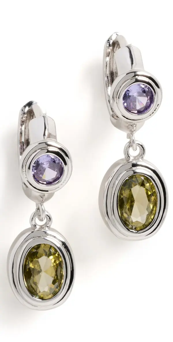 LUV AJ The Antoinette Stone Hoops