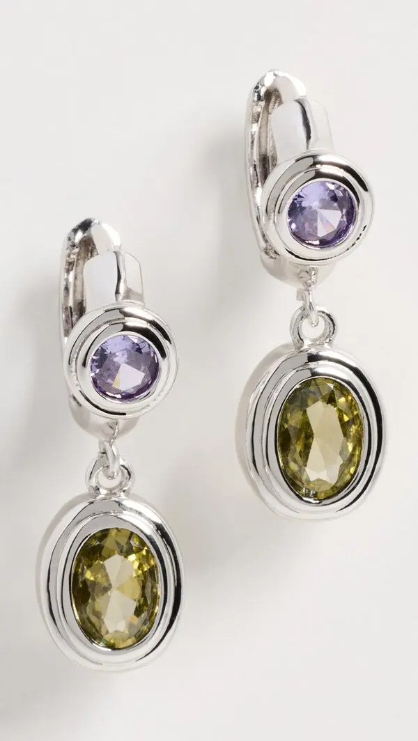 LUV AJ The Antoinette Stone Hoops