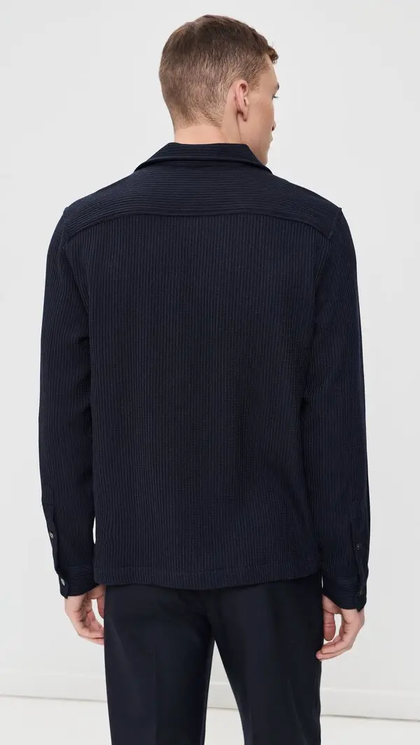 Frescobol Carioca Safra Wool Knitted Camp Collar Shirt