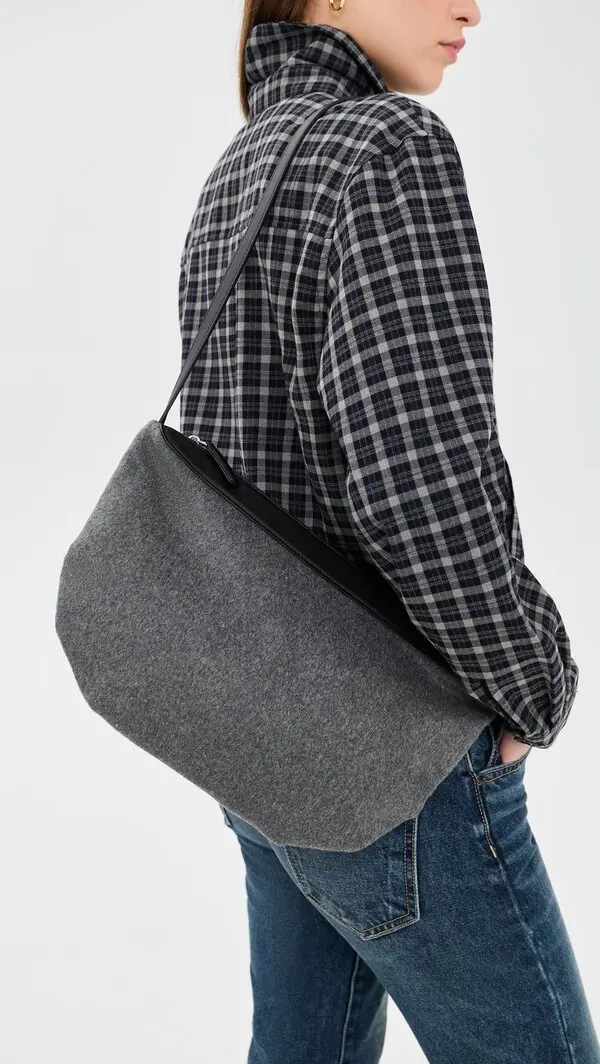 VEE COLLECTIVE Essence Wool Banana Shoulder Bag