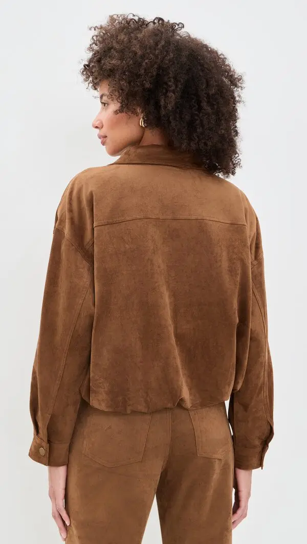 Z Supply Corin Faux Suede Bubble Hem Jacket