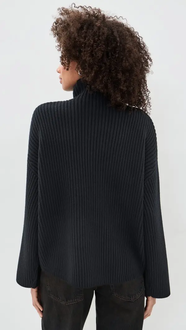 Rag & Bone Sigrid Faux Suede Half Zip Sweater