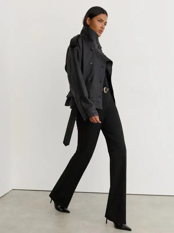 REISS Merisse Flared Mid-rise Tailored Trousers