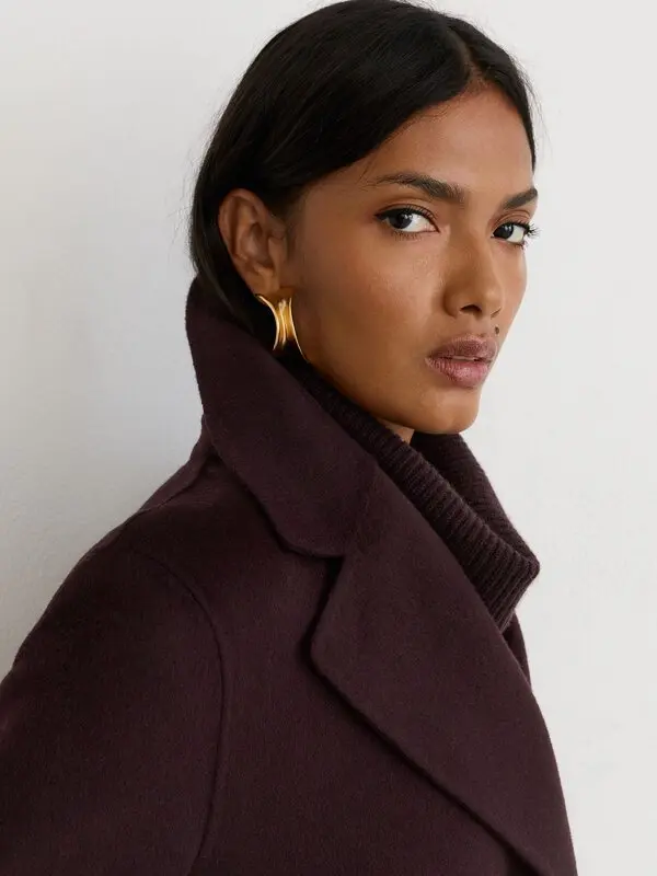 REISS Lucia Petite Wool-blend Double-breasted Blindseam Coat
