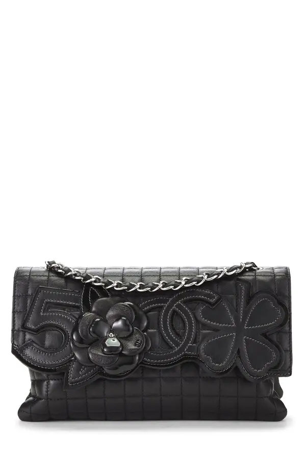 Chanel Lambskin Camellia N°5 Flap Bag