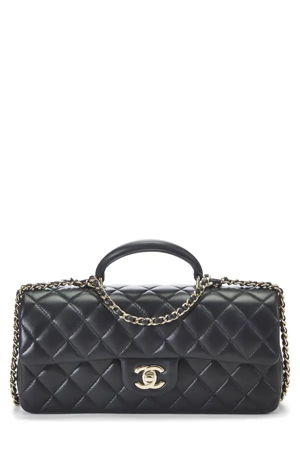 Chanel Lambskin Top Handle Flap Bag