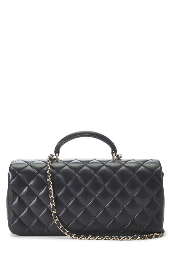 Chanel Lambskin Top Handle Flap Bag