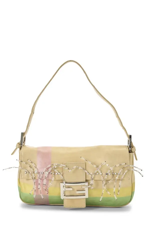 Fendi Multicolor Leather Embellished Baguette
