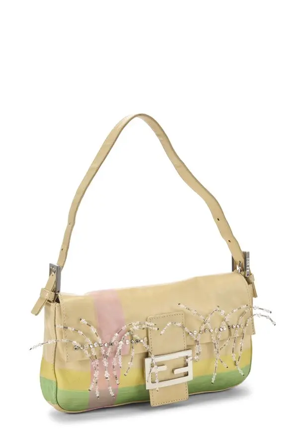 Fendi Multicolor Leather Embellished Baguette
