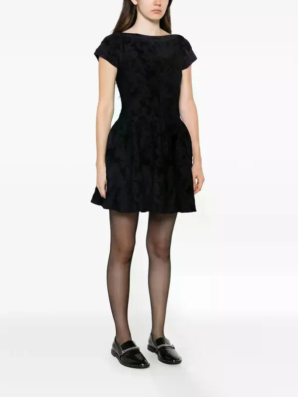 Sandro Floral-pattern Mini Flared Dress