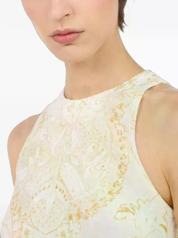 Roberto Cavalli Paisley-print Sleeveless Mini Dress