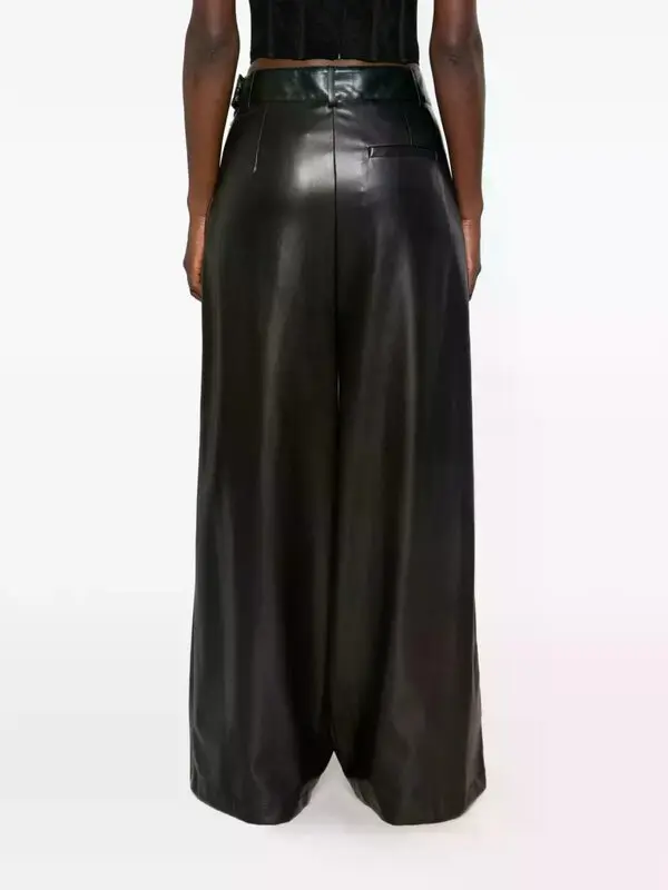 ANIYE BY Caly Draped Faux-leather Trousers