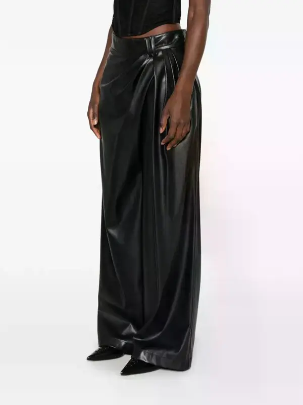 ANIYE BY Caly Draped Faux-leather Trousers