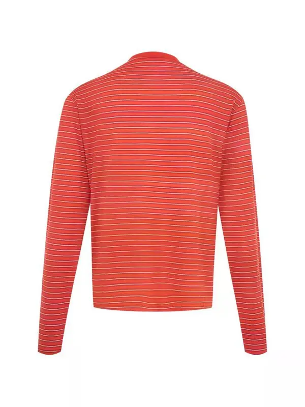 Auralee Striped Long-sleeve T-shirt - Red
