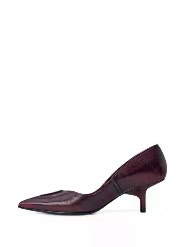 CAPASA MILANO Pointed-toe Leather Pumps - Red