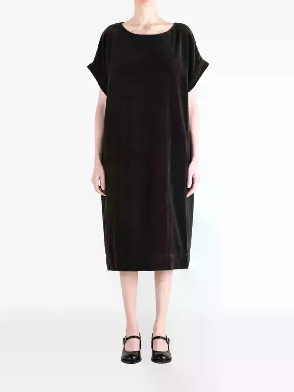 CASEY CASEY Francesca Velvet-effect Shift Midi Dress