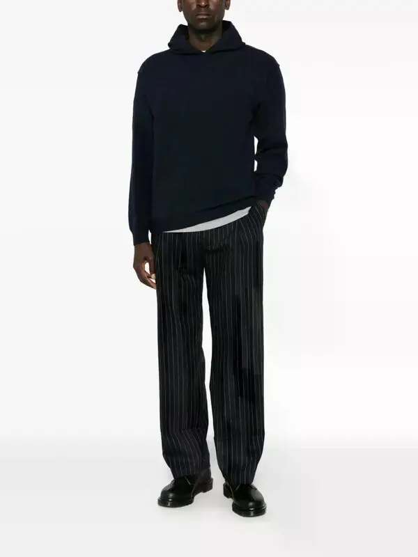 AMARANTO Knitted Wool Hoodie