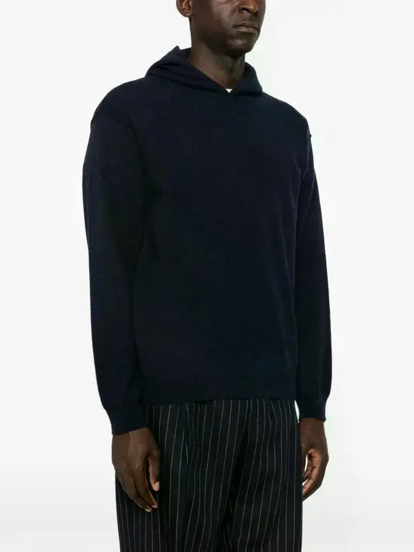 AMARANTO Knitted Wool Hoodie