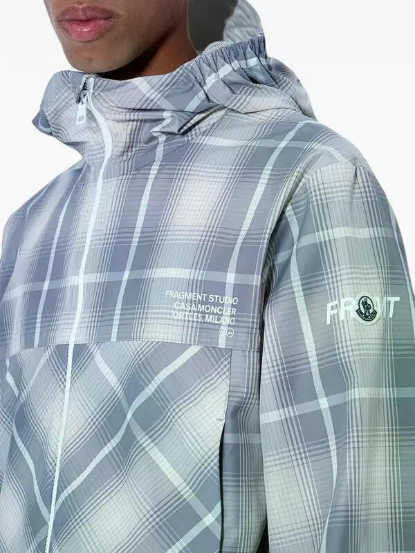 Moncler X Fragment Jitsuyō Plaid-pattern Windbreaker Jacket