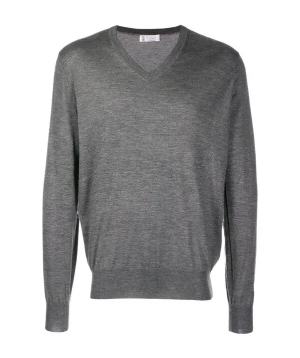 Brunello Cucinelli V-neck Knit Jumper