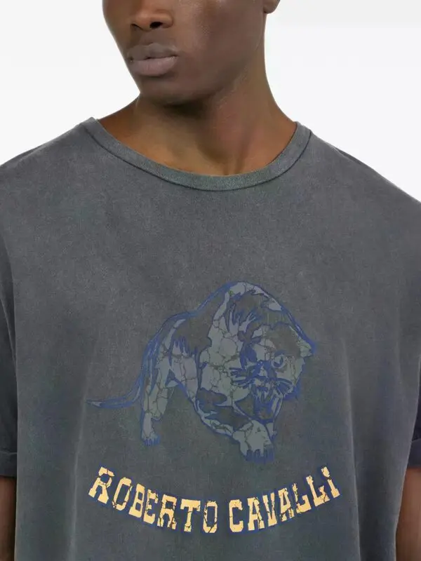 Roberto Cavalli Logo-print Cotton T-shirt