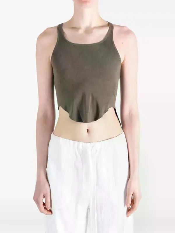 Rick Owens Asymmetric-hem Tank Top - Green