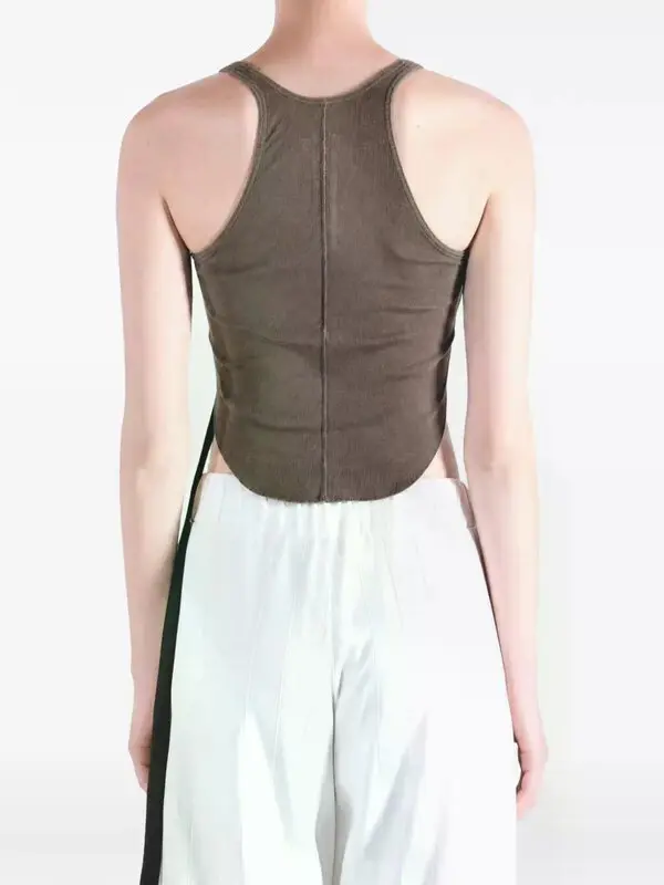 Rick Owens Asymmetric-hem Tank Top - Green