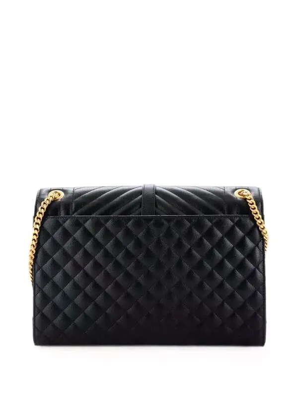 Saint Laurent Classic Monogram Envelope Satchel Mixed Matelasse Leather Large Shoulder Bag