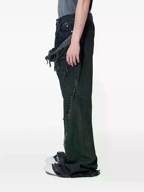 Rick Owens Distressed Frayed-edge Jeans