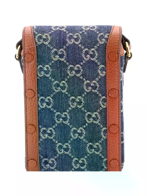 Gucci Horsebit 1955 Gg Denim Mini Crossbody Bag
