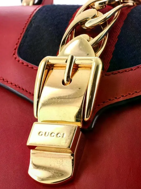 Gucci Sylvie Top Handle Bag Leather Mini Satchel