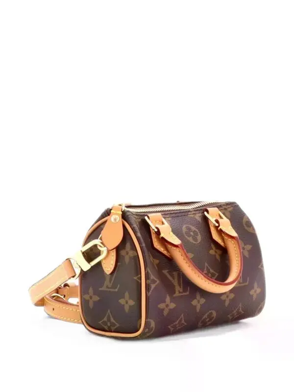 LOUIS VUITTON Speedy Bandouliere Nm Bag Monogram Canvas Nano Crossbody Bag - Brown