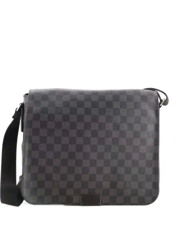 LOUIS VUITTON District Messenger Bag Damier Graphite Mm Crossbody Bag - Black