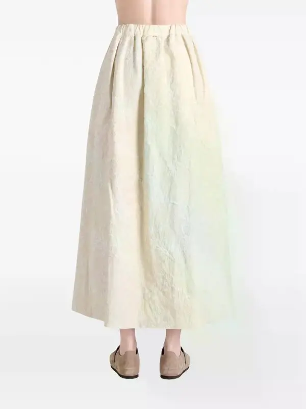 CASEY CASEY Ghost Floral-jacquard Elasticated-waist Midi Skirt