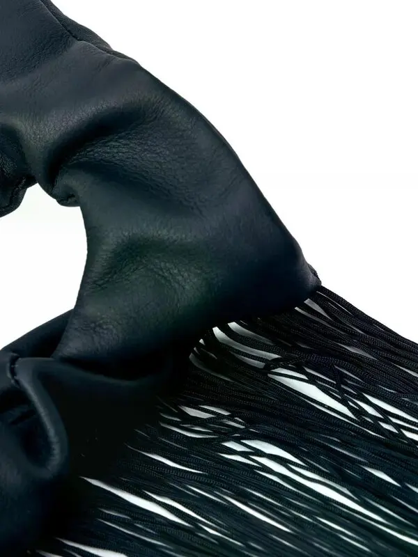 LIMI FEU Fringe-trim Leather Scrunchie