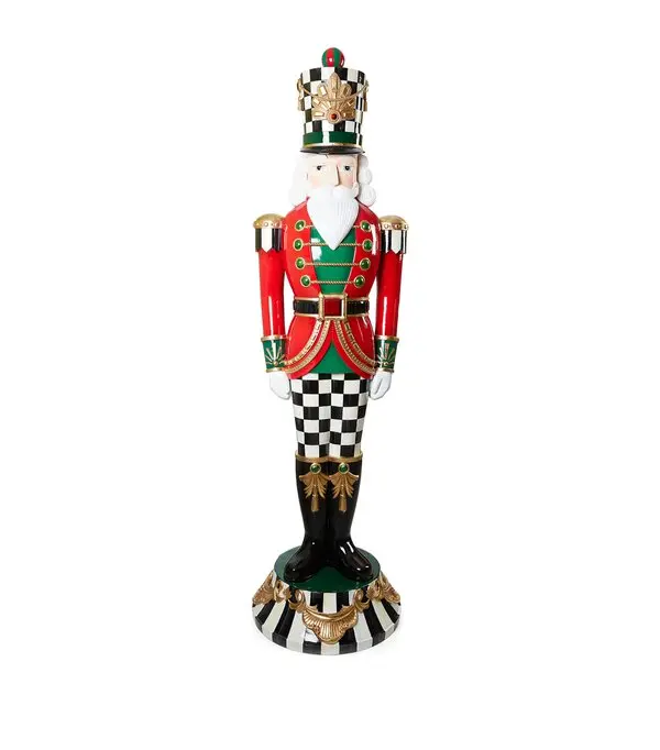 MACKENZIE-CHILDS Large Courtly Check Nutcracker Ornament - Red