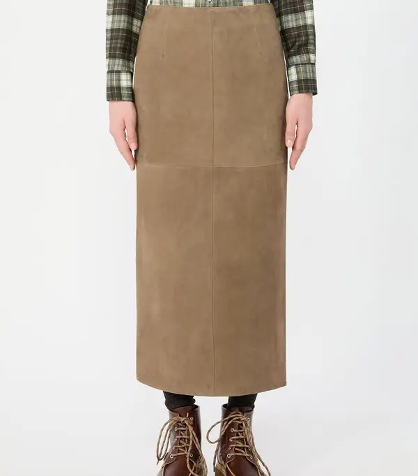 Max Mara Suede Midi Skirt