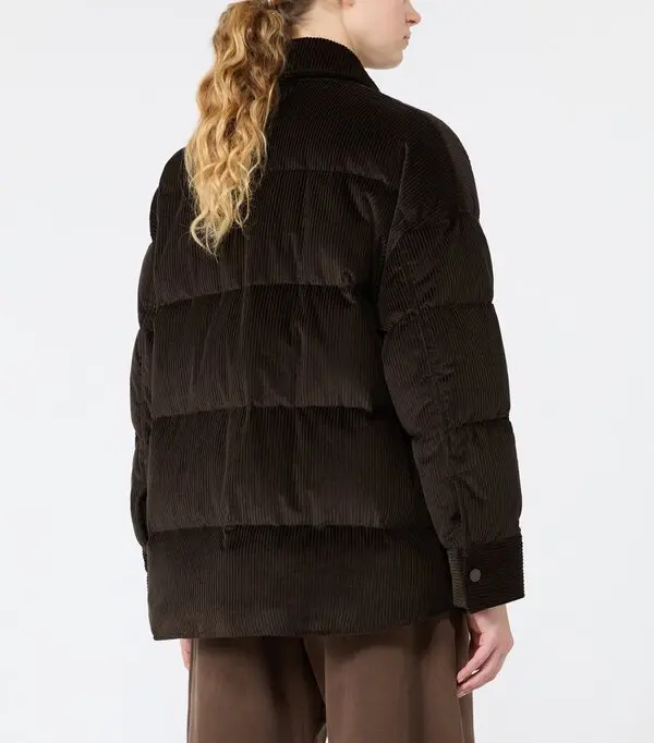 Max Mara Cotton Corduroy Quilted Down Jacket