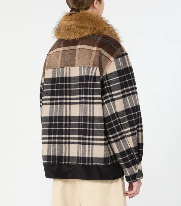 Max Mara Virgin Wool Check Jacket