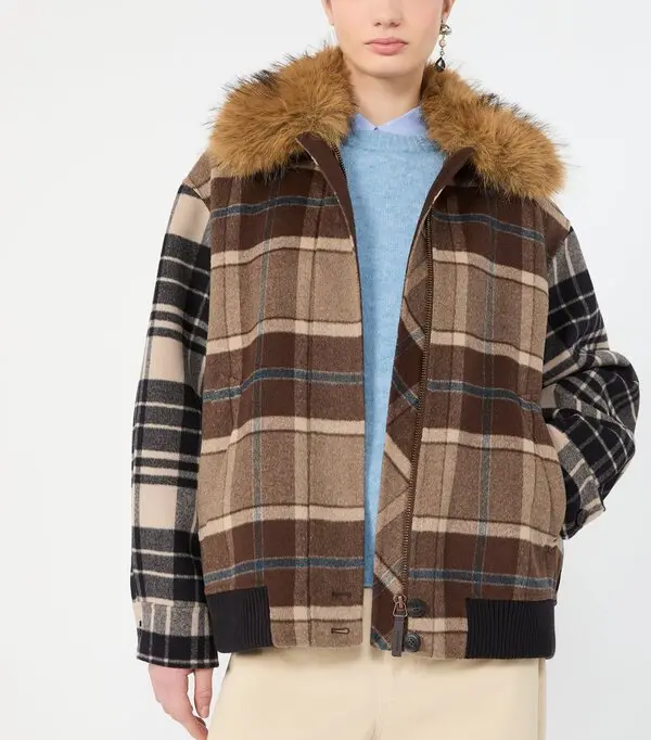 Max Mara Virgin Wool Check Jacket