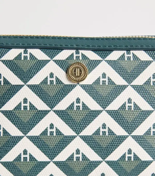 Harrods Coated Canvas Geometric Wash Bag