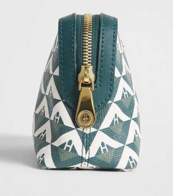 Harrods Coated Canvas Geometric Wash Bag