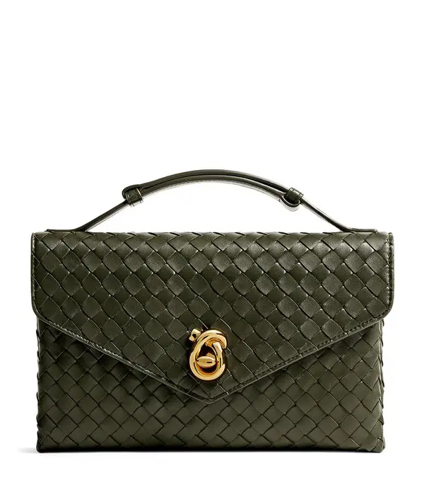 Bottega Veneta Leather Knot Lock Top-handle Bag