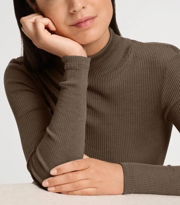 Hanro Wool-silk Funnel-neck Top