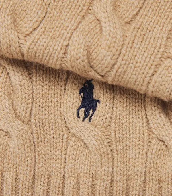 Polo Ralph Lauren Wool-cashmere Cable-knit Scarf