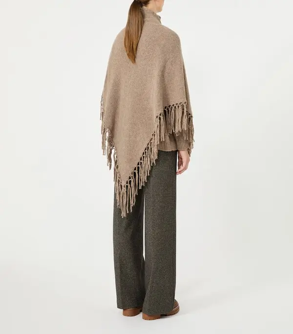 Max Mara Virgin Wool Fringed Shawl