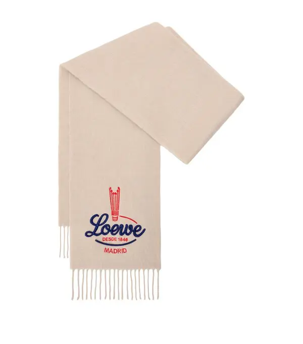 Loewe Alpaca-wool Embroidered Scarf